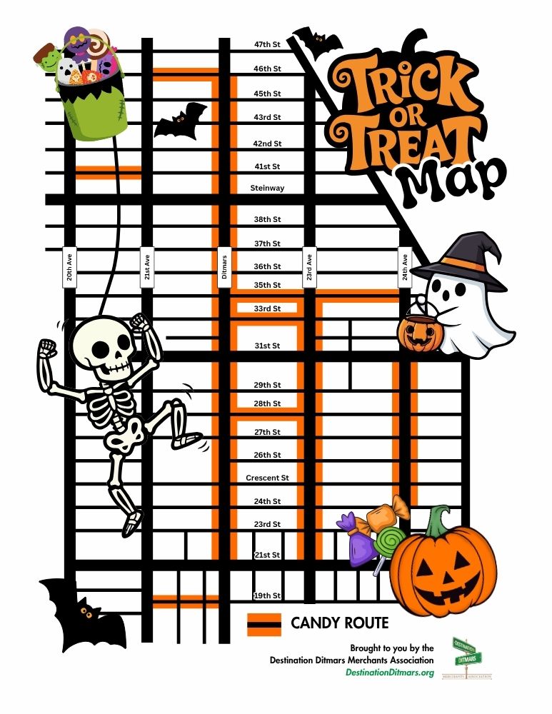 2025 Ditmars Trick-or-Treat Map - Destination Ditmars Merchants Association